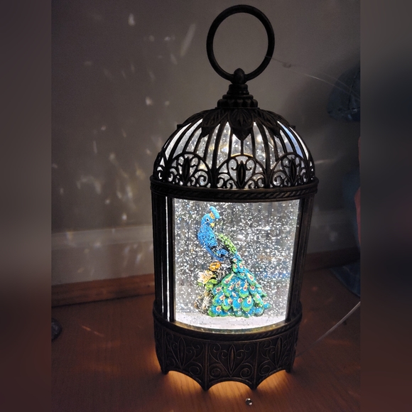 The Spring Shop | Accents | Peacock Glitter Lantern New With Tag | Poshmark